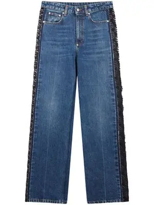 Stella McCartney Lace-panel Straight-leg Jeans