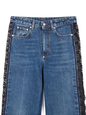 Stella McCartney Lace-panel Straight-leg Jeans