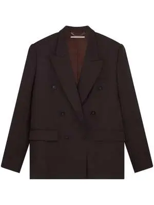 Stella McCartney Double-breasted Wool Blazer - Brown