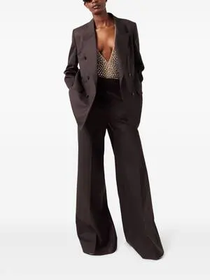 Stella McCartney Double-breasted Wool Blazer - Brown