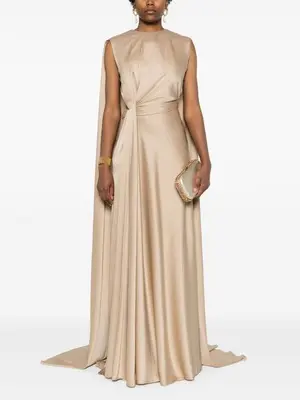 GEMY MAALOUF Draped Cape Long Dress