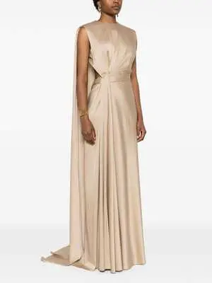 GEMY MAALOUF Draped Cape Long Dress