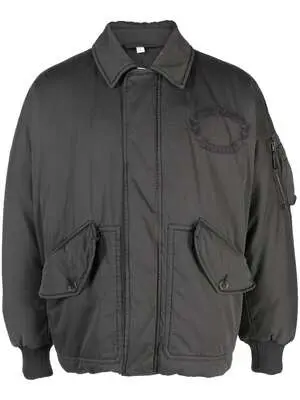Burberry Embroidered-logo Bomber Jacket