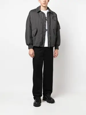 Burberry Embroidered-logo Bomber Jacket