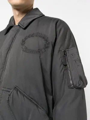 Burberry Embroidered-logo Bomber Jacket
