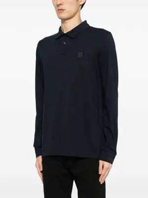 BOSS Logo-patch Cotton-blend Polo Shirt