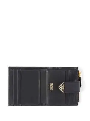Prada Small Logo-plaque Leather Wallet