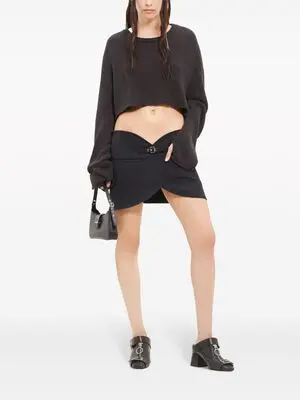 COURREGES Logo-embroidered Cropped Jumper