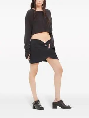 COURREGES Logo-embroidered Cropped Jumper