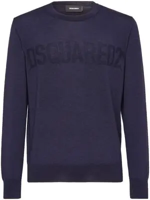 Dsquared2 Logo-print Jumper - Blue