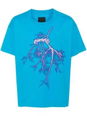 Givenchy Logo-print Cotton T-shirt - Blue