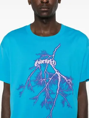 Givenchy Logo-print Cotton T-shirt - Blue