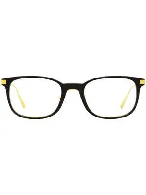 Omega Rectangle-frame Eyeglasses - Black