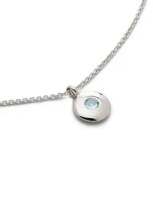 Monica Vinader March Birthstone Pendant Necklace - Silver