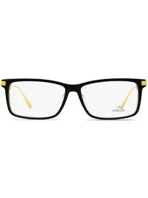 Omega Rectangle-frame Eyeglasses - Black