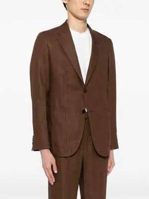 Zegna Notched-lapel Linen Blazer