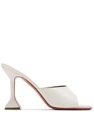 Amina Muaddi Lupita 95 Leather Sandals - White