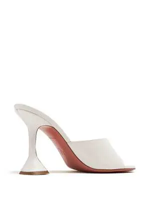 Amina Muaddi Lupita 95 Leather Sandals - White
