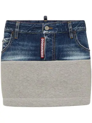 Dsquared2 Contrasting-fabric Mini Skirt