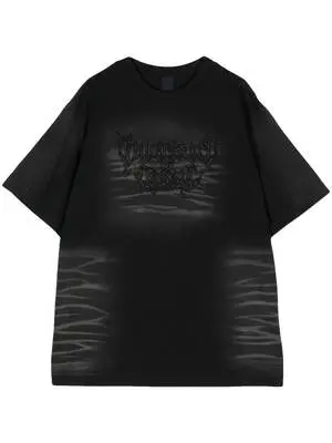 JUUN.J Embroidered-motif Cotton T-shirt