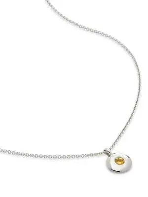 Monica Vinader November Citrine Birthstone Necklace - Silver