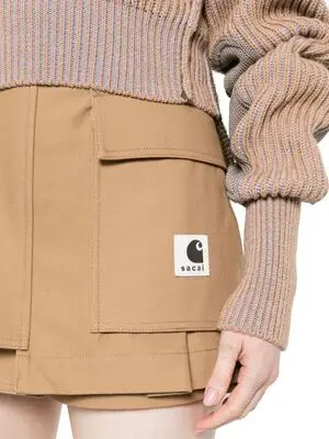 Sacai X Carhartt Wip Duck Shorts In Brown - 69% Off | Editorialist