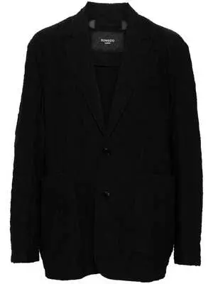 SONGZIO Crease-effect V-neck Jacket