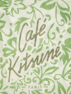 Maison Kitsuné Floral-print Cotton Scarf