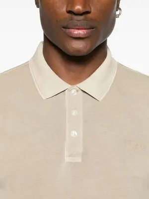 Woolrich Mackinack Logo-embroidered Polo Shirt - Neutrals