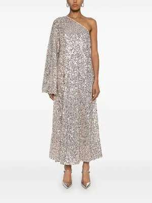ROTATE BY BIRGER CHRISTENSEN Sequin Embellished One-shoulder Dress