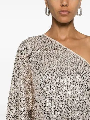 ROTATE BY BIRGER CHRISTENSEN Sequin Embellished One-shoulder Dress
