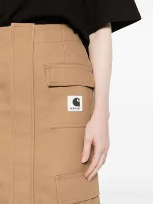 Sacai X Carhartt Wip Duck Skirt In Brown - 59% Off | Editorialist