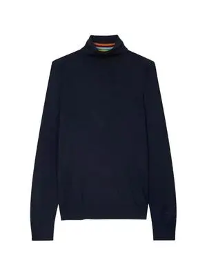 Paul Smith Roll-neck Merino Jumper - Blue