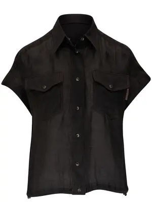 Brunello Cucinelli Monili Chain-detail Short-sleeve Shirt