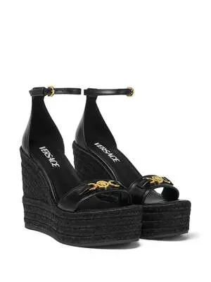 Versace Medusa '95 Wedge Espadrilles - Black
