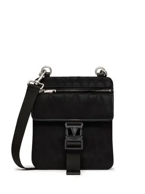Valentino Garavani Toile Iconographe Shoulder Bag - Black