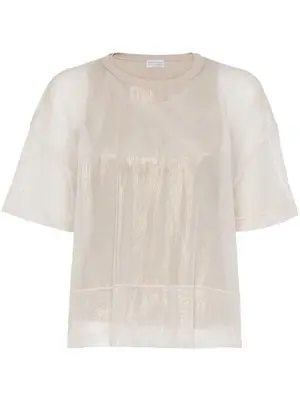 Brunello Cucinelli Semi-sheer Layered T-shirt