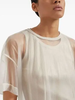 Brunello Cucinelli Semi-sheer Layered T-shirt