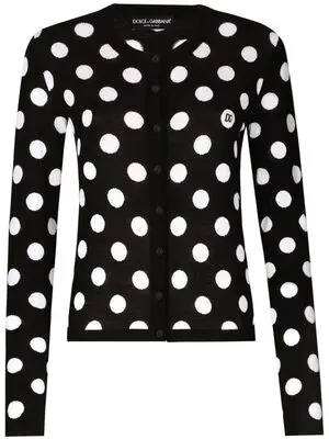 Dolce & Gabbana Polka-dot Cardigan - Black