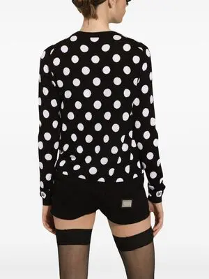Dolce & Gabbana Polka-dot Cardigan - Black