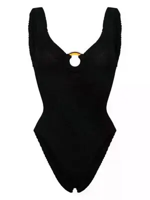 Hunza G Celine Ring-detail Swimsuit - Black