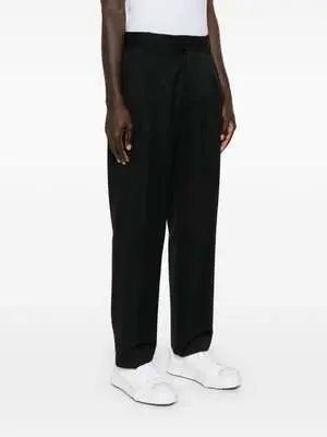 Drole De Monsieur Logo-embroidered Trousers - Black
