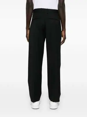Drole De Monsieur Logo-embroidered Trousers - Black