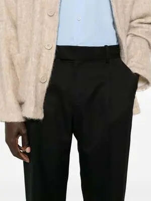 Drole De Monsieur Logo-embroidered Trousers - Black
