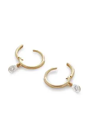 Monica Vinader 14kt Yellow Diamond Huggie Earrings - Gold