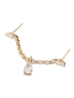 ANITA KO Double Piercing Pear Diamond Loop Earring