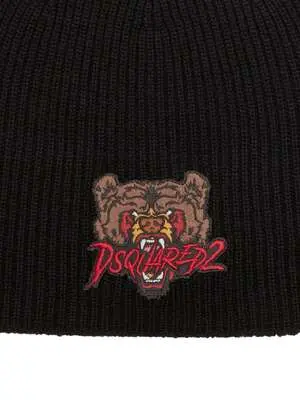 Dsquared2 Bear Appliqué Beanie