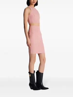 Balmain Monogram Knitted Top - Pink