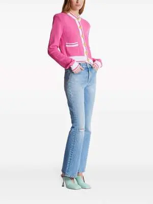 Balmain Embroidered-logo Knit Cardigan