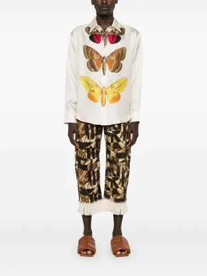 PIERRE-LOUIS MASCIA Floral-patterned Tapered Jeans